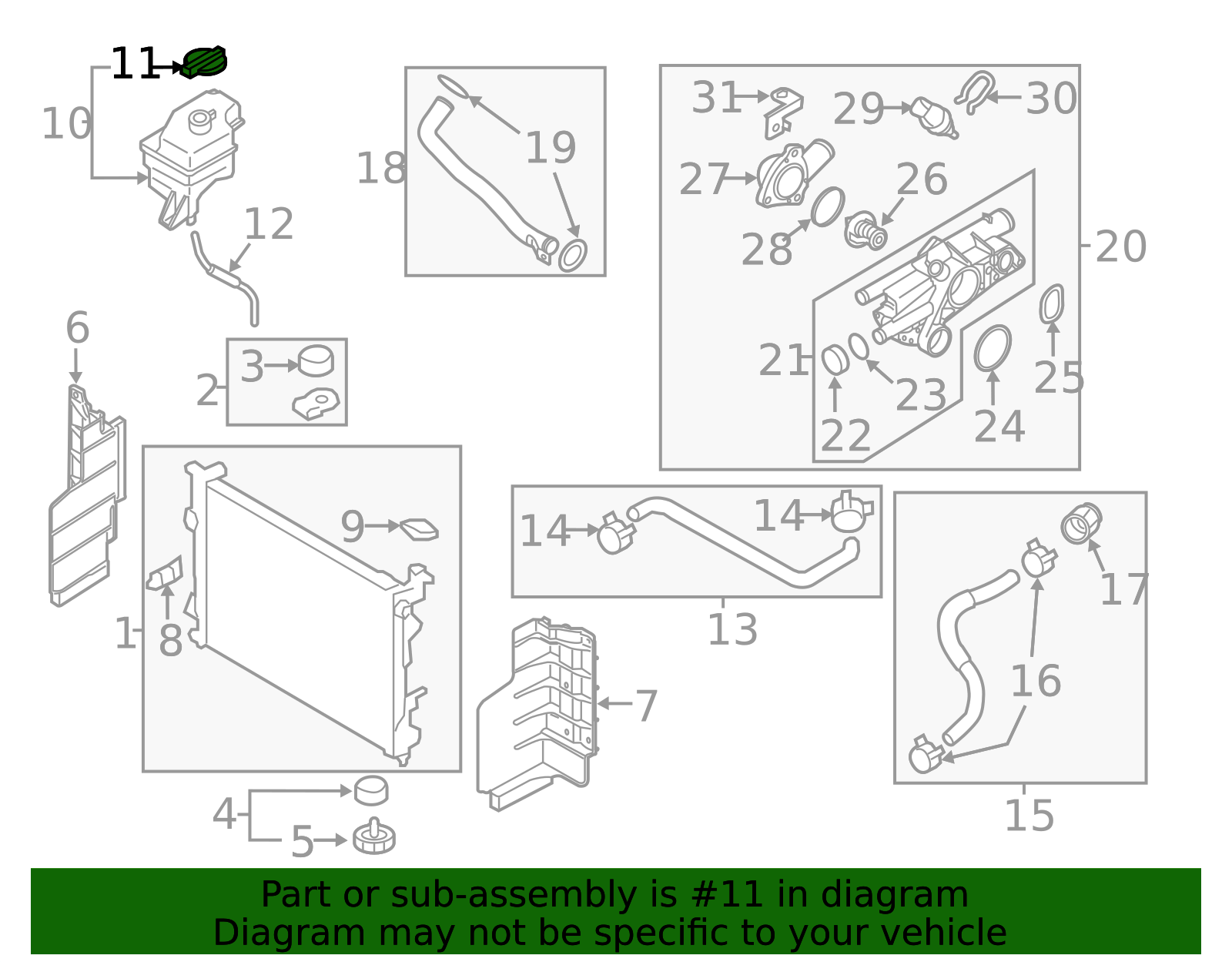 25440-3S000 - Reservoir Cap 2011-2021 Kia | Kia.Parts Store