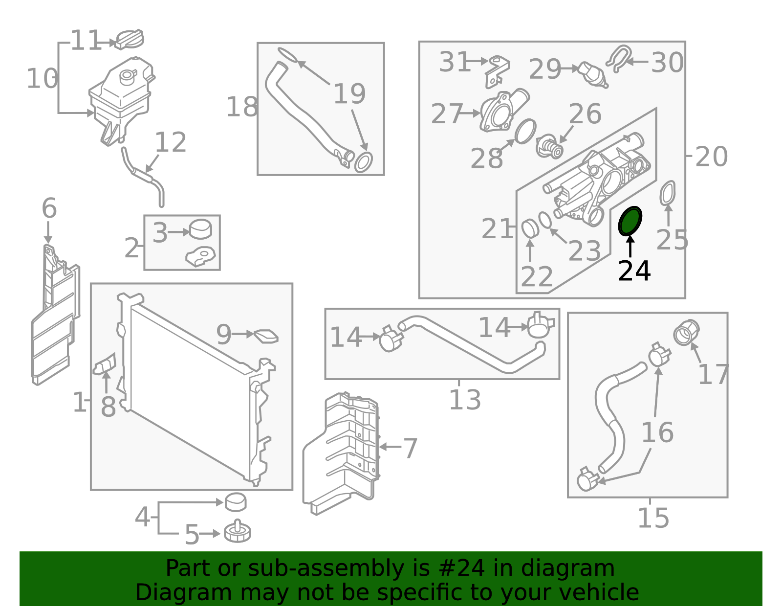25641-2G500 - Thermostat Housing Gasket 2008-2016 Kia | Kia.Parts Store