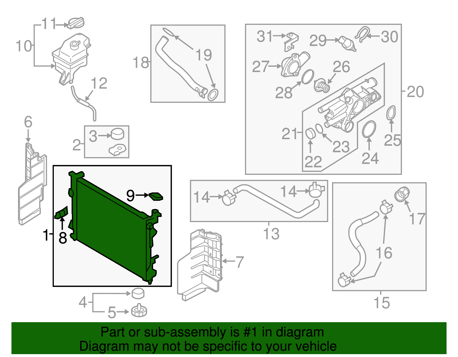2011-2016 Kia Radiator Assembly 25310-3S651 | OEM Parts Online