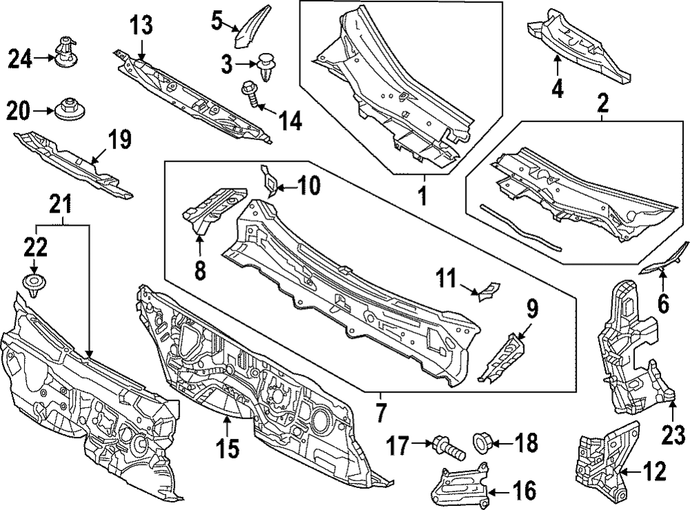 2023-2025 Mazda CX-50 Center Grille DFR5-50-7P0B | Mazda Parts Deals