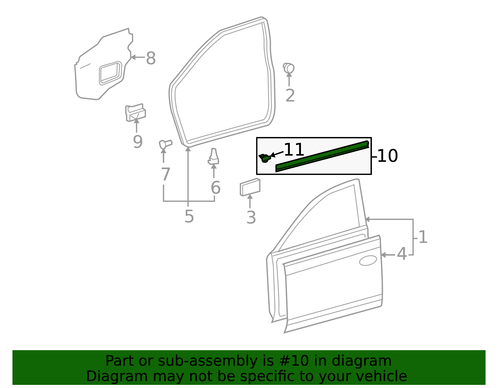 67855-0T010 - Lower Weather-Strip - 2009-2015 Toyota Venza | OEM ...
