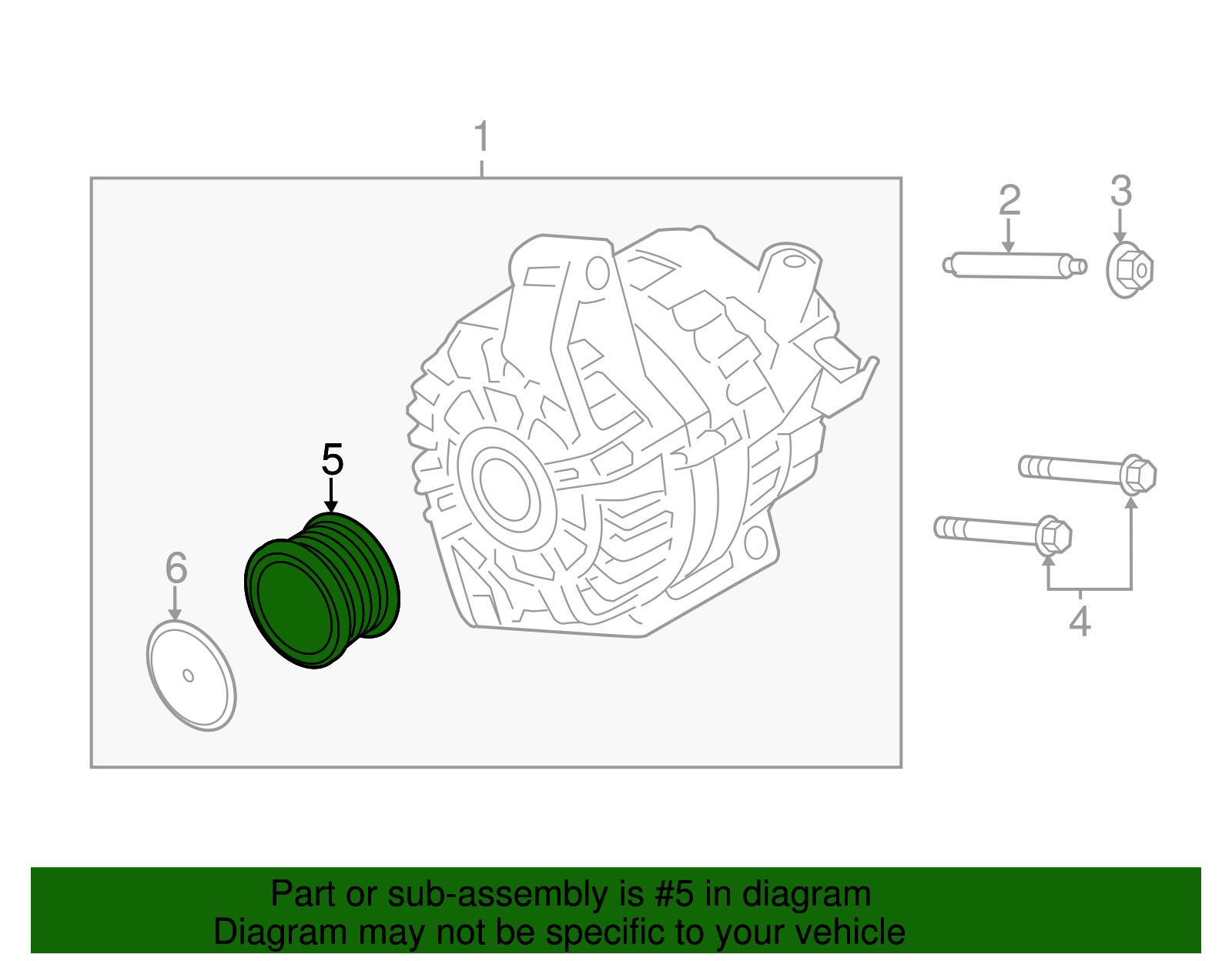 2012-2018 Ford Focus | Pulley | CM5Z-10344-F | Walls' Ford Parts
