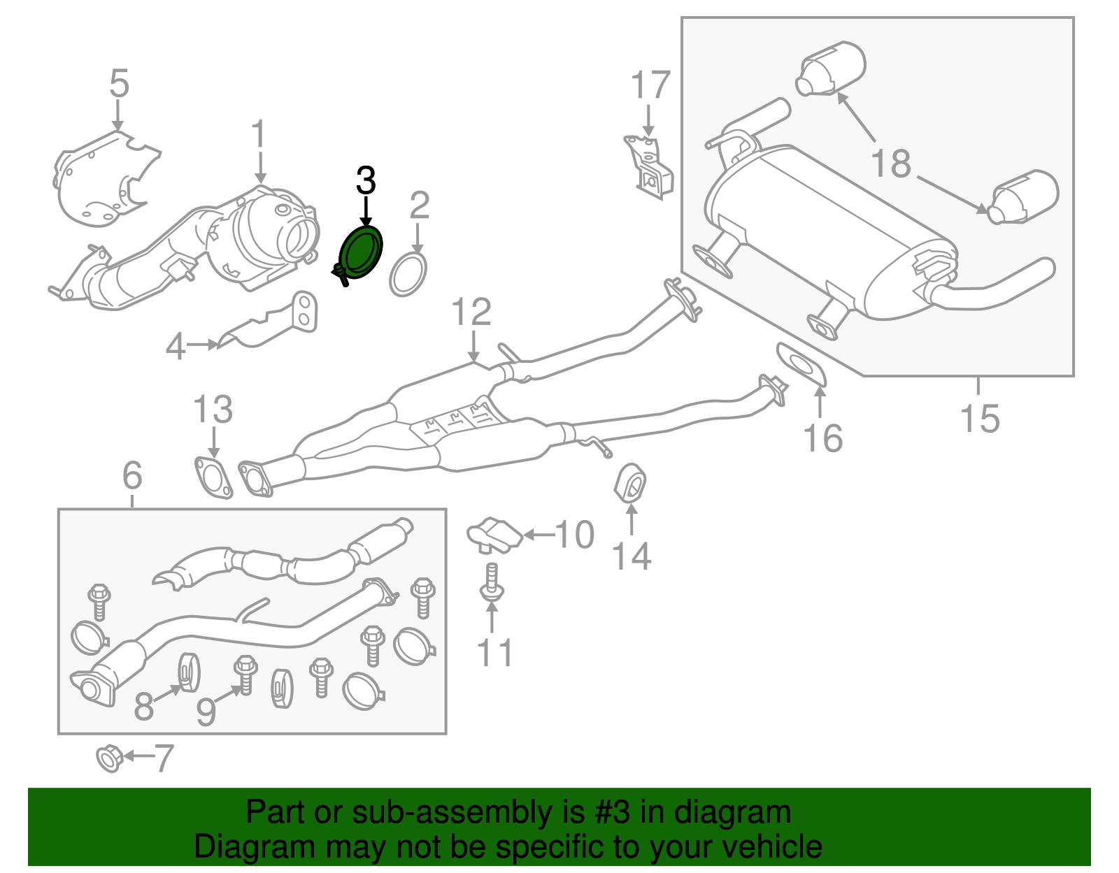 14464-4GD0A - Catalytic Converter Clamp 2016-2019 Infiniti | INFINITI ...