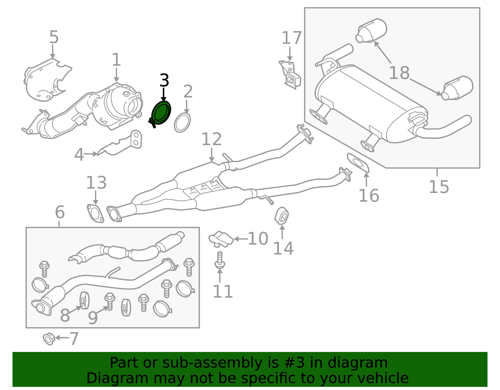 14464-4GD0A - Catalytic Converter Clamp 2016-2019 INFINITI | Official ...