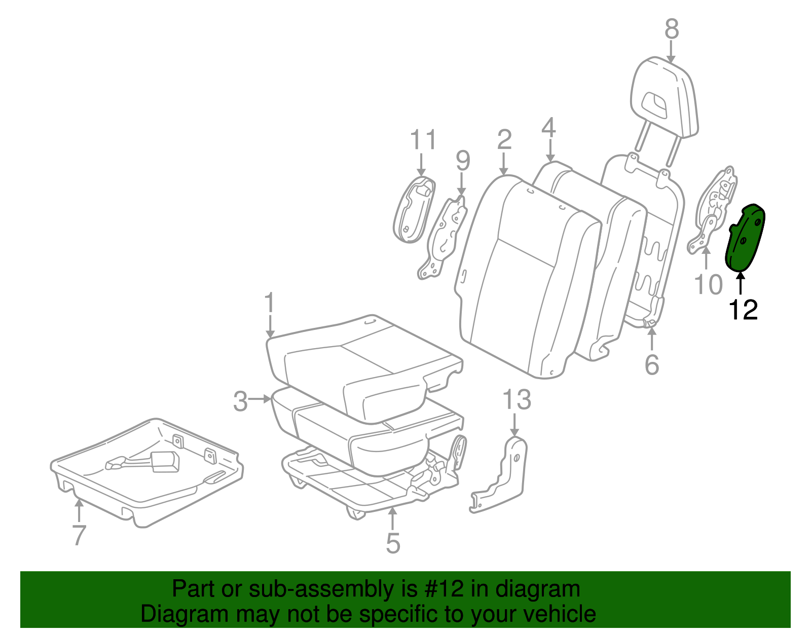 1996-2000 Toyota RAV4 Adjust Cover 71834-42020-B1 | Toyota Parts Center