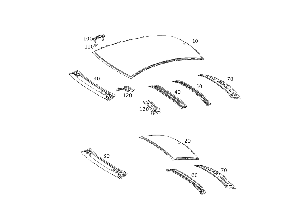 117-657-01-09 - Paneling, Roof Mercedes-Benz USA Parts