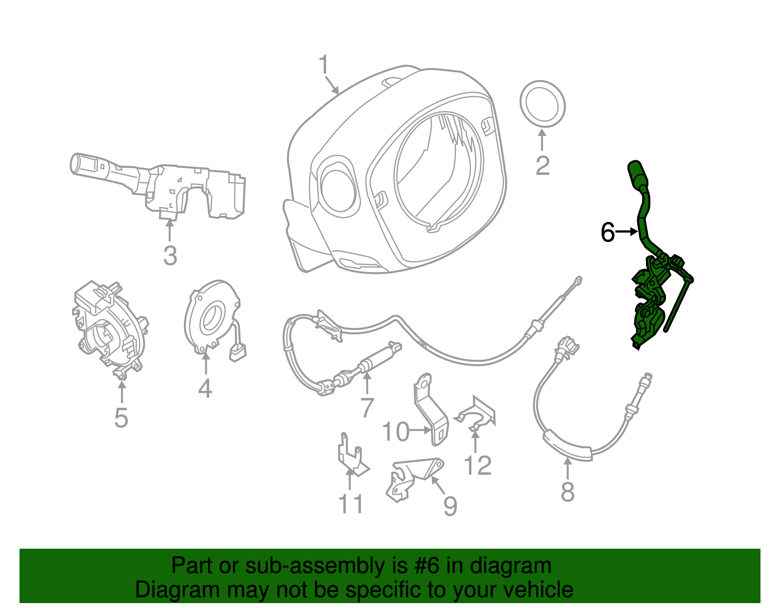 2012-2021 Nissan Gear Shift Assembly 34101-1PA0A | OEM Parts Online