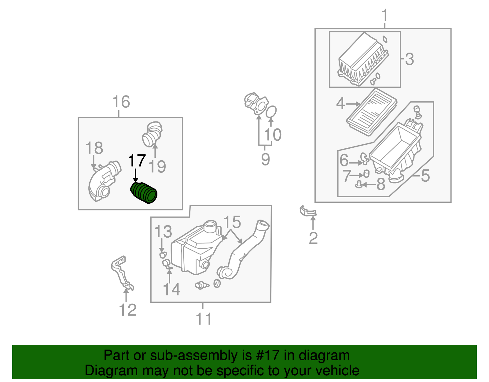 1996-2000 Nissan Pathfinder Air Duct 16578-0W000 | Scott Evans Nissan Parts