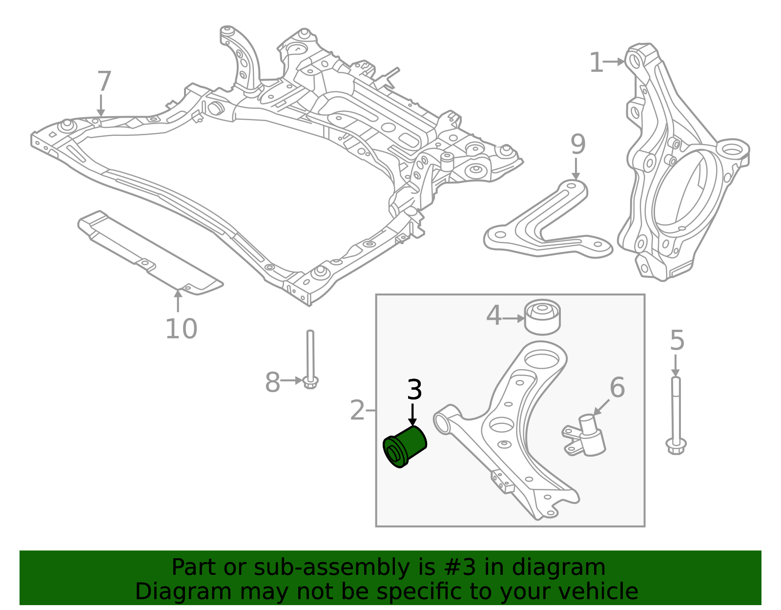 2019-2025 Hyundai Lower Control Arm Front Bushing 54551-S0000 | MotorMotor
