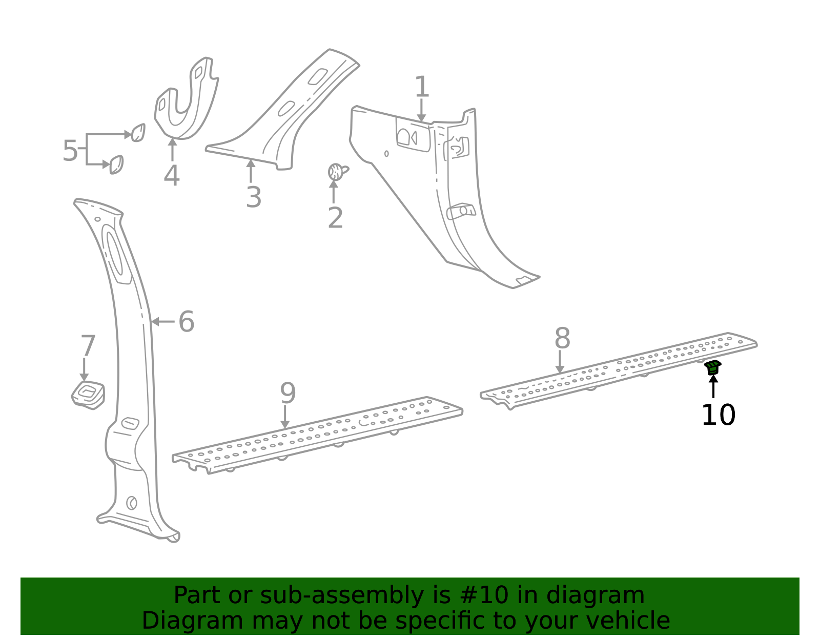 2000-2005 Ford Excursion OEM NEW 2000-2005 Ford Excursion Scuff Plate ...
