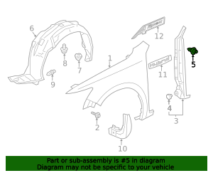 Genuine OEM Acura - Rear Shield Clip Part# 91545-SE0-003 | Acura Parts ...