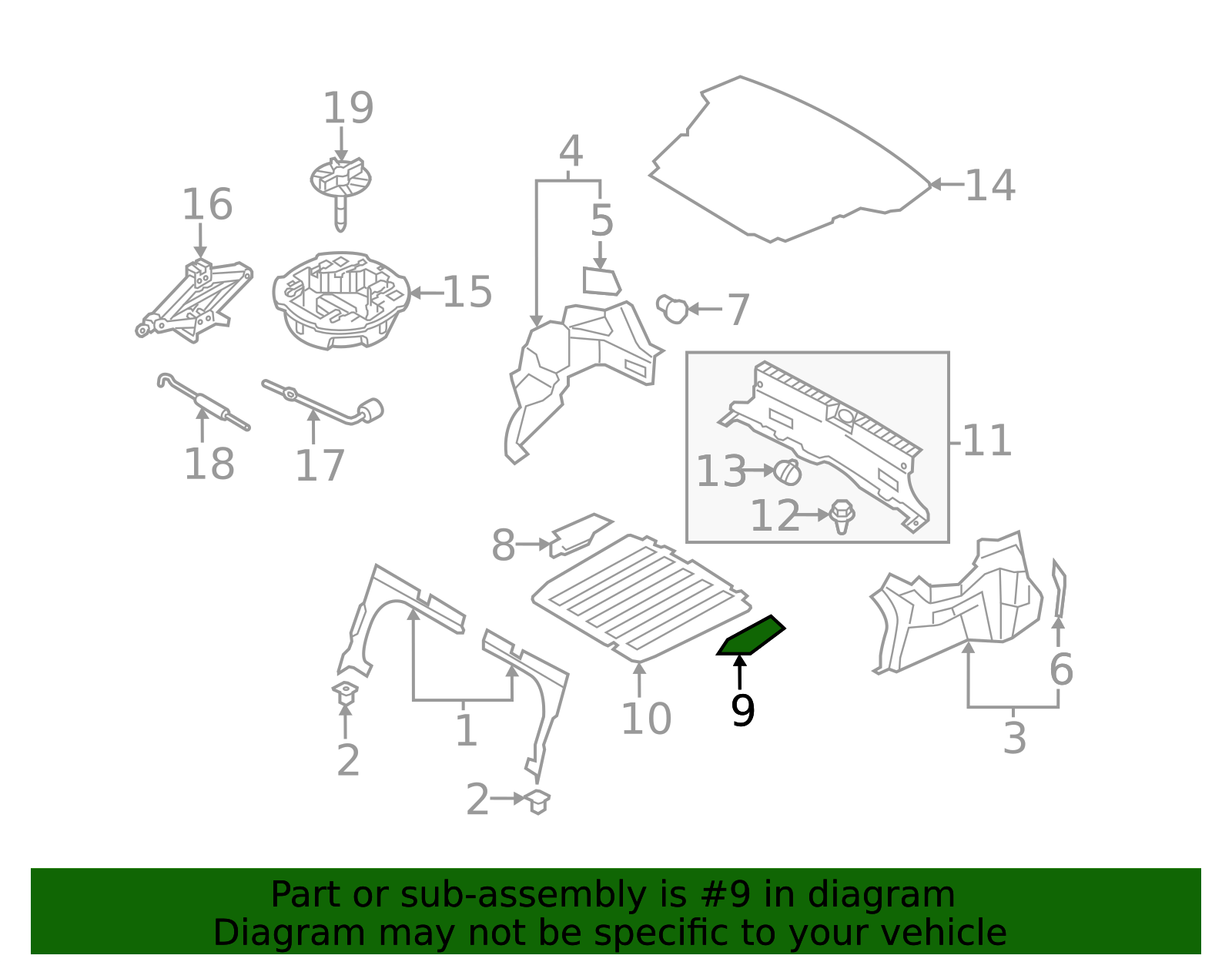 2011-2014 Hyundai Sonata Side Trim Panel 85735-3Q000 | MotorMotor