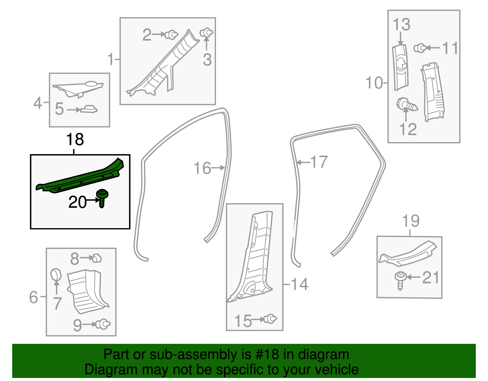 2009-2015 Toyota Venza Scuff Plate 67914-0T012-A0 | Toyota Parts Center