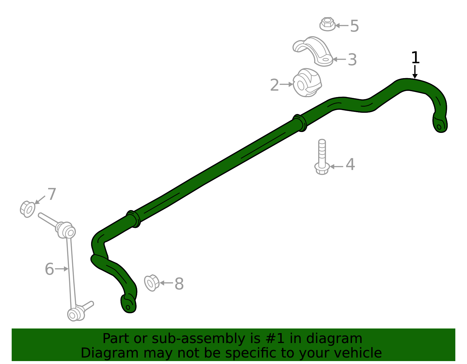 2014-2024 Porsche Stabilizer Bar 991-343-701-80 | Sunset Porsche Parts