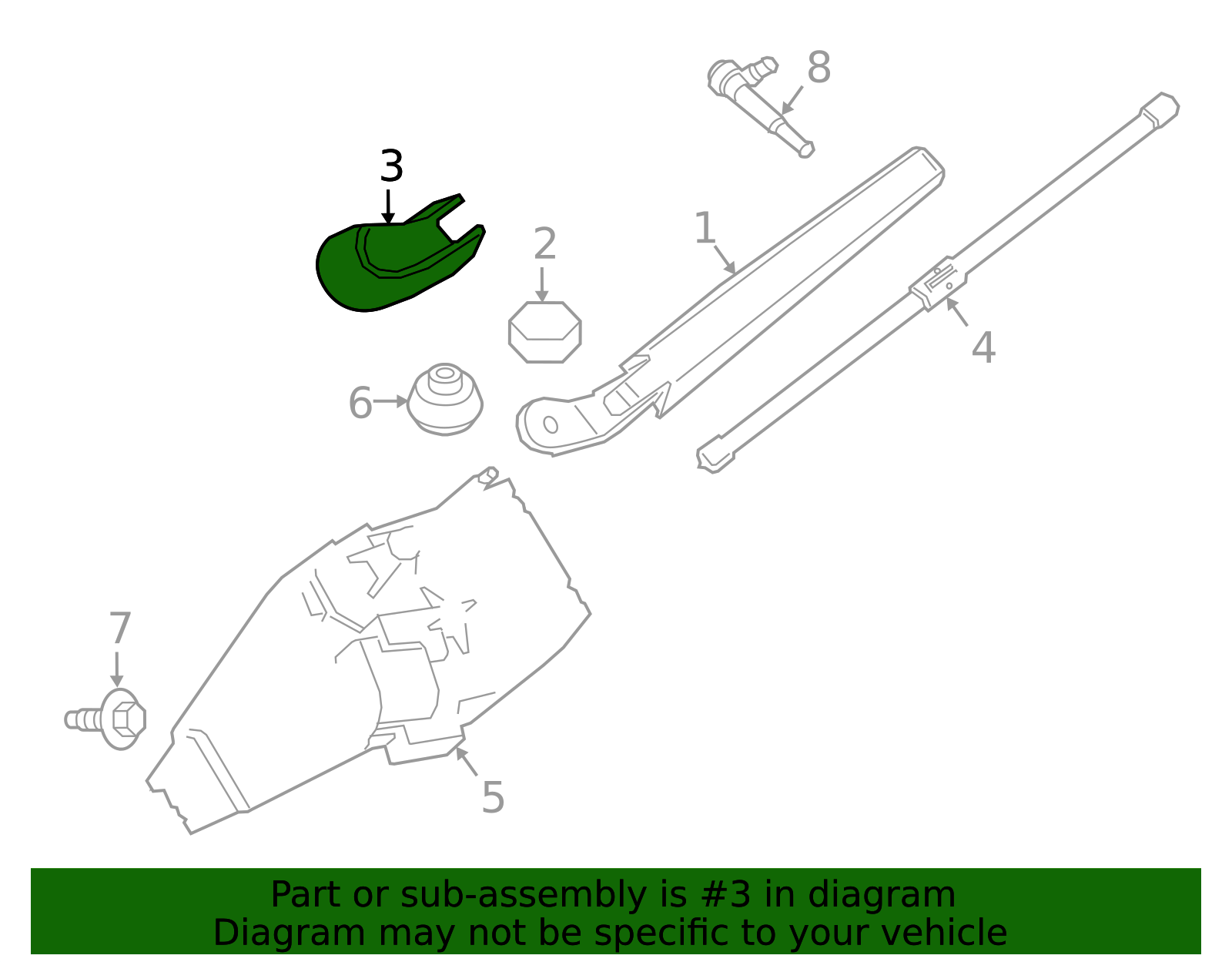 61627366061 - 2016-2023 BMW Wiper Arm Cover (61-62-7-366-061) | BMW of ...