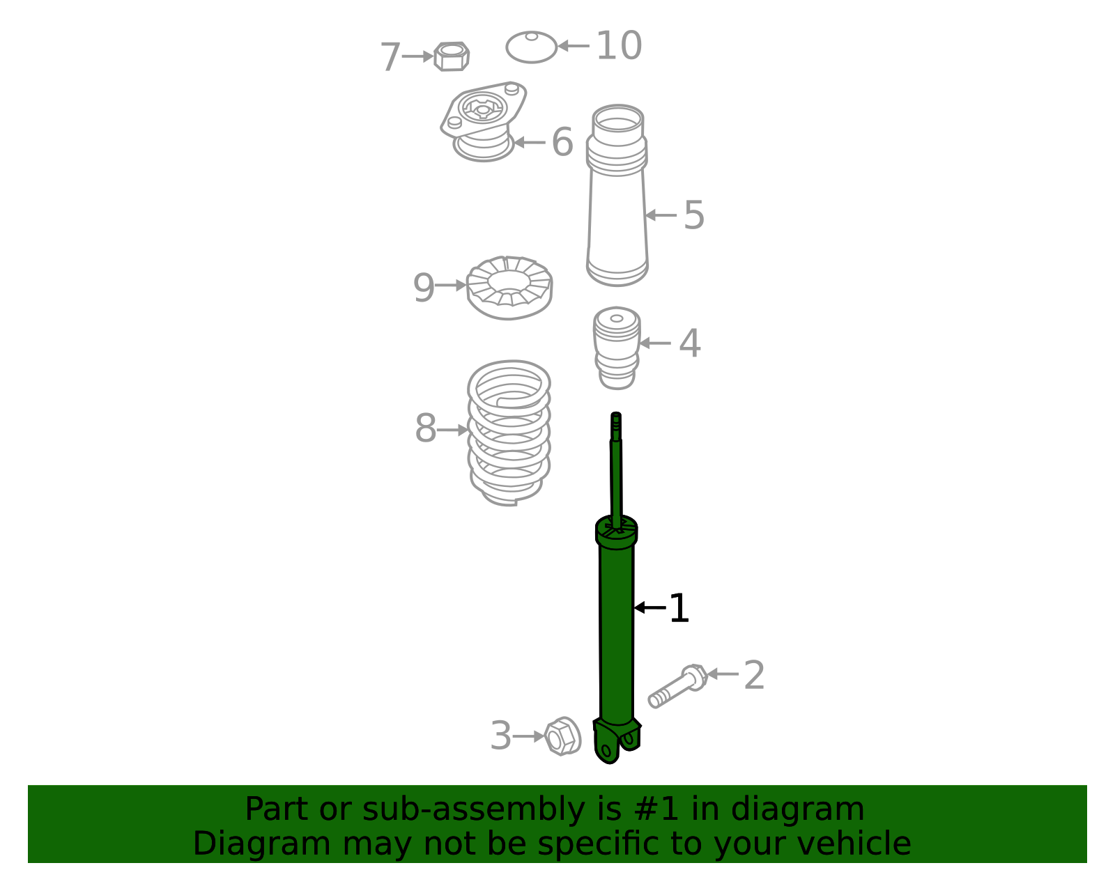55311-D3600 - Suspension Shock Absorber 2017-2022 Kia Sportage | Kia ...