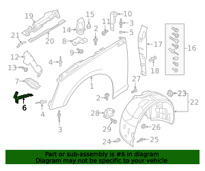 2018-2025 Audi End Plate 8W6-821-092 | OEM Parts Online