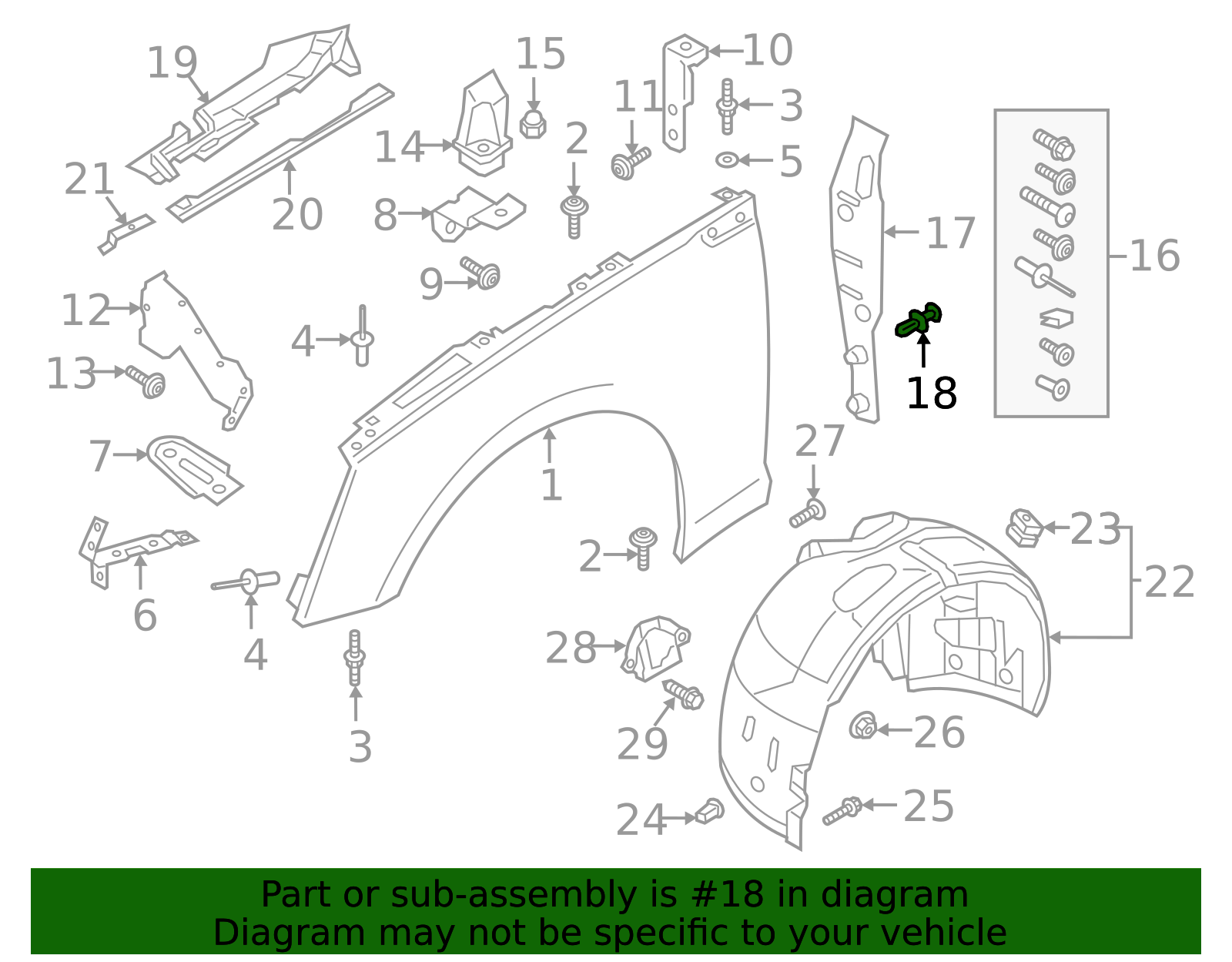 N-905-584-01 - End Plate Rivet 2016-2025 Audi | Audi OEM Parts