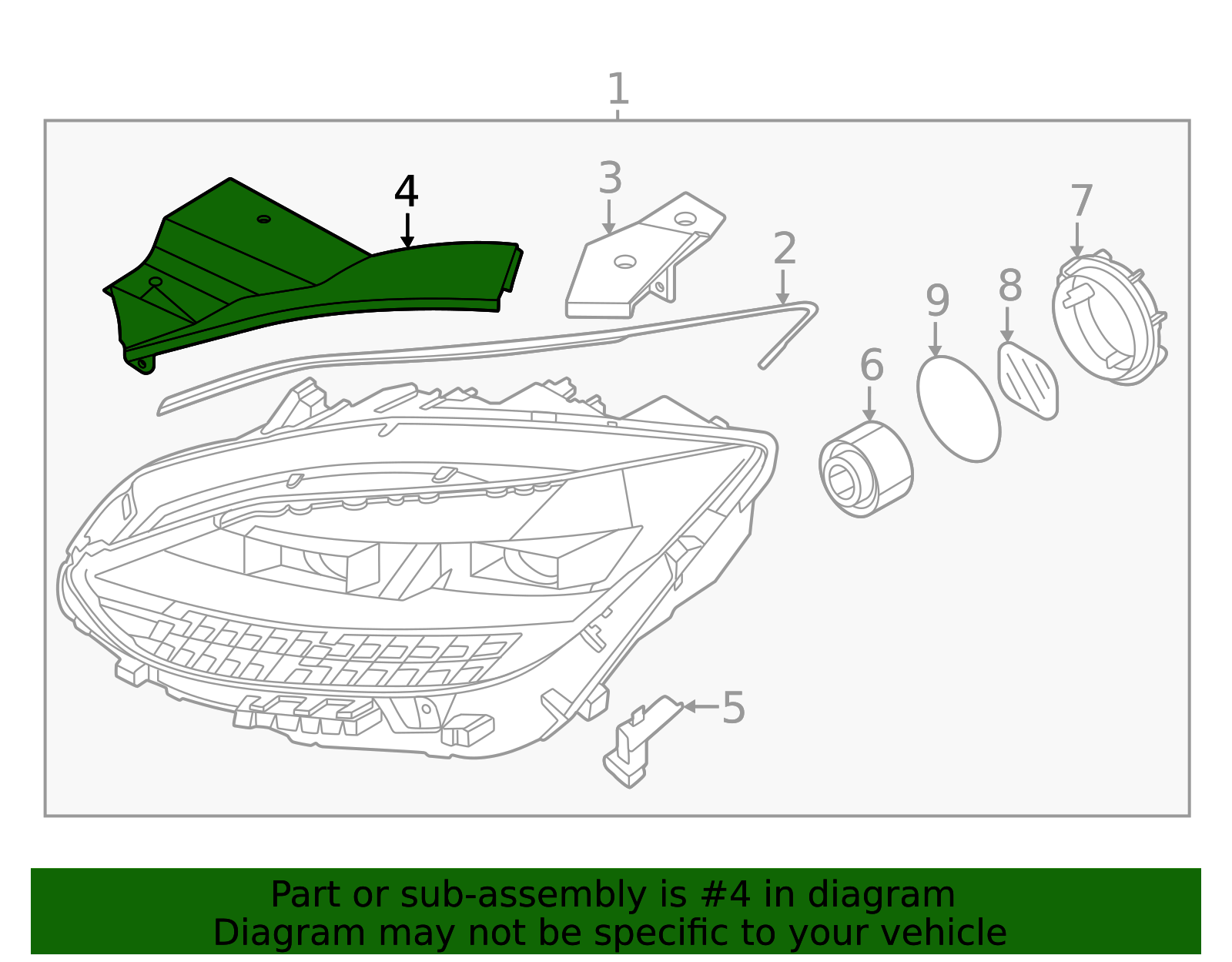 2023-2025 Hyundai Ioniq 6 Headlamp Assembly Upper Bracket 92152-KL000 ...