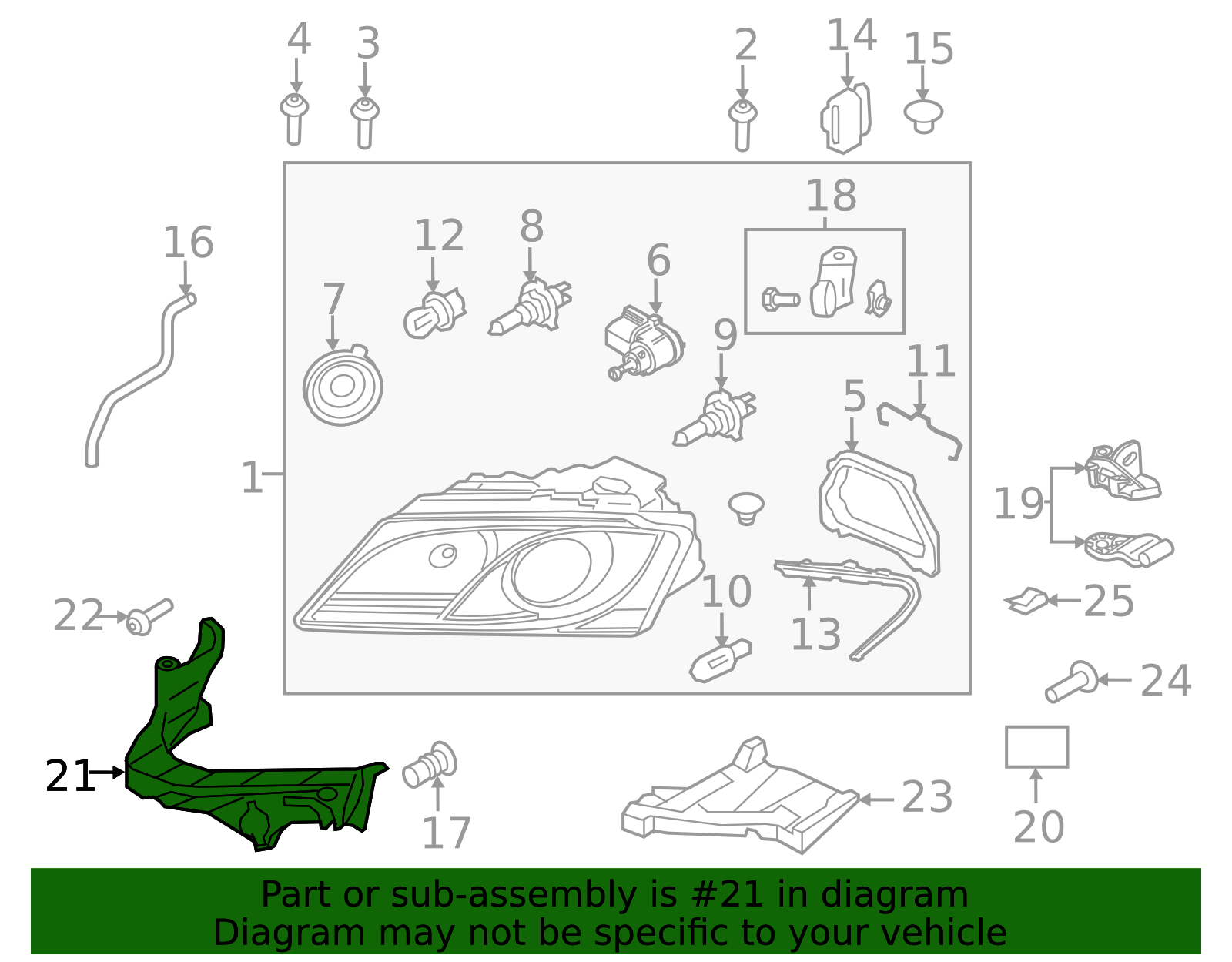 AUDI 8T0805607 Headlight Bracket ? OEM Replacement | AutoNation Parts