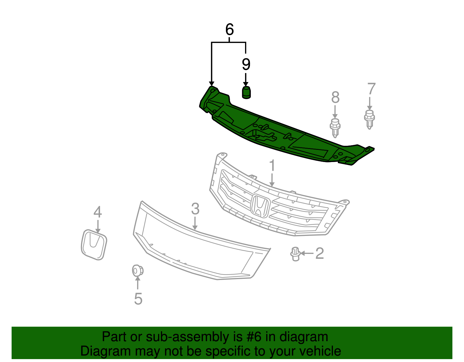 2008-2010 Honda Accord Sight Shield 71123-TA5-A00 | OEM Parts Online