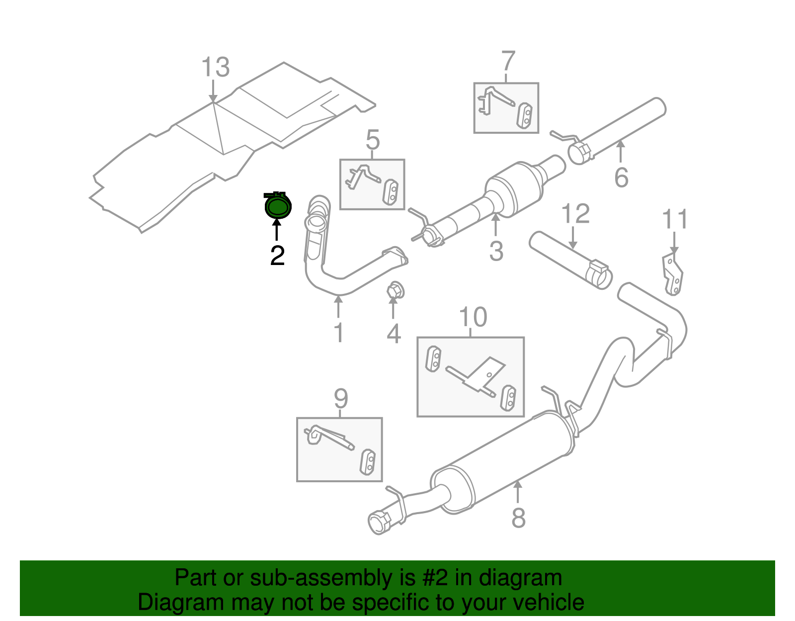 2000-2010 Ford | Exhaust Clamp | 4C2Z-5A231-HA | Walls' Ford Parts