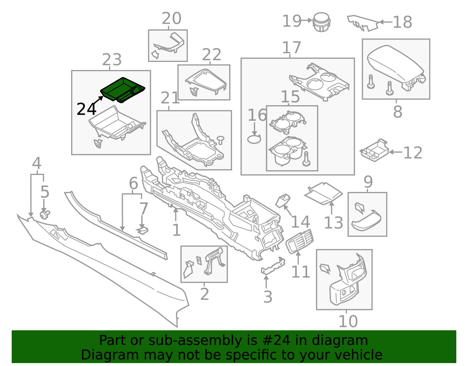 2013-2016 Ford Fusion Insert Panel Mat DS7Z-54044E84-AA | Awesome Parts ...