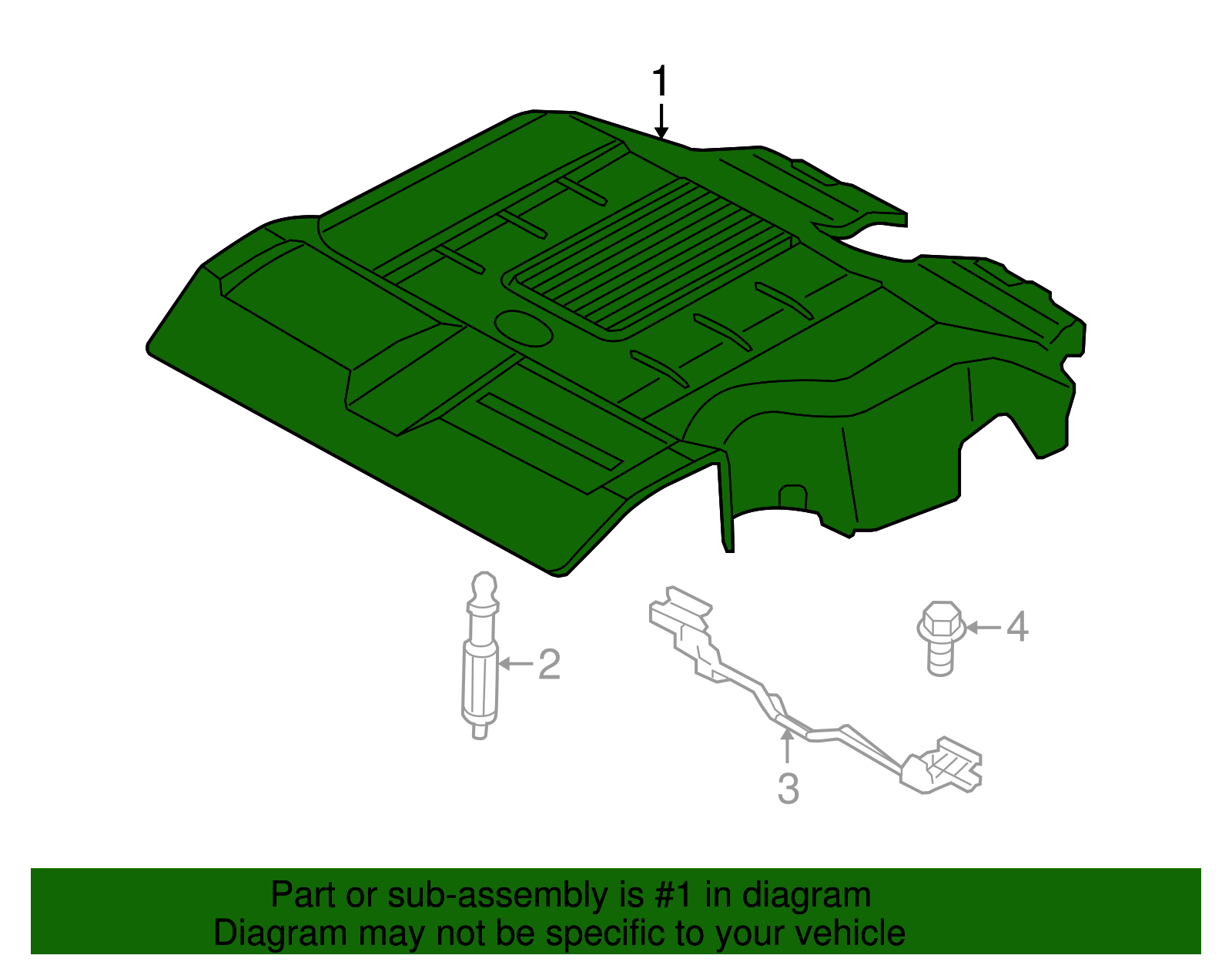 LR051102 - Engine Cover - 2014-2016 Land Rover LR4 | Land Rover Lake Bluff