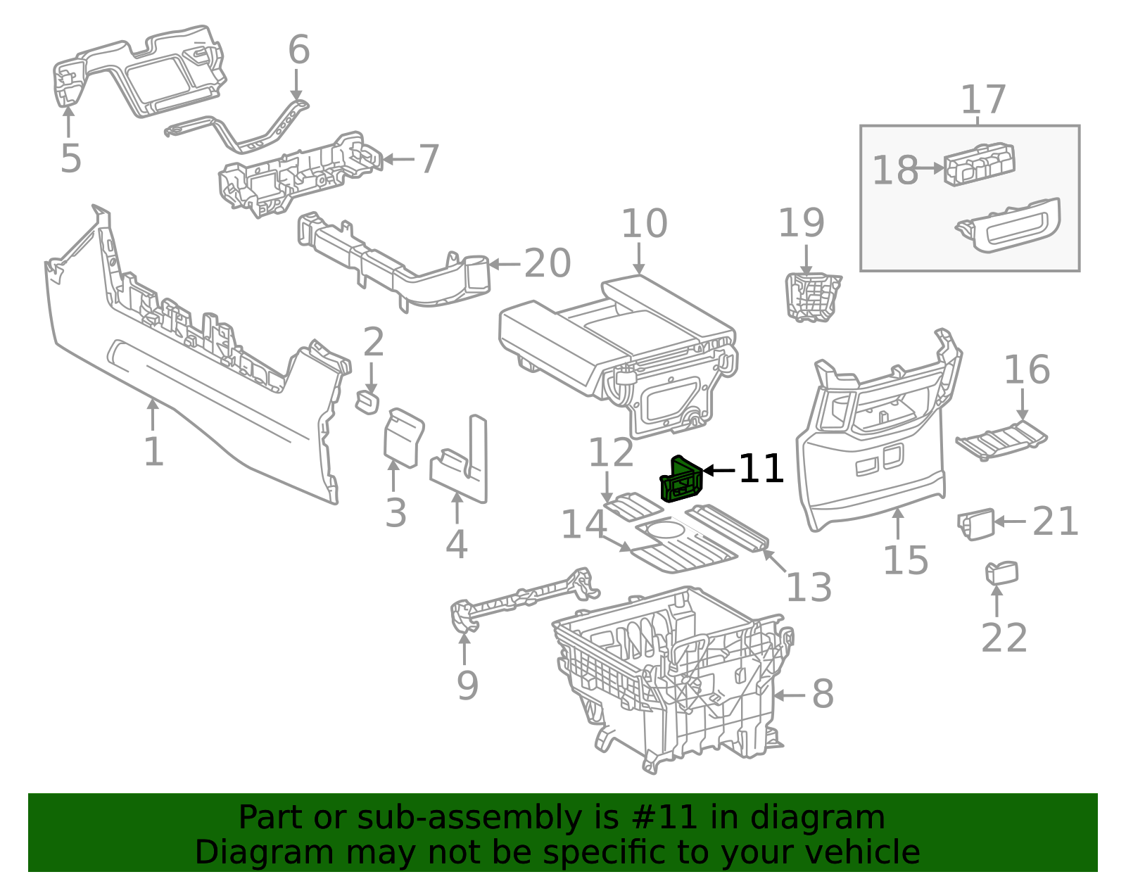 2022-2026 Toyota Console Armrest Bracket 58856-0C020-C0 | Frontier Toyota