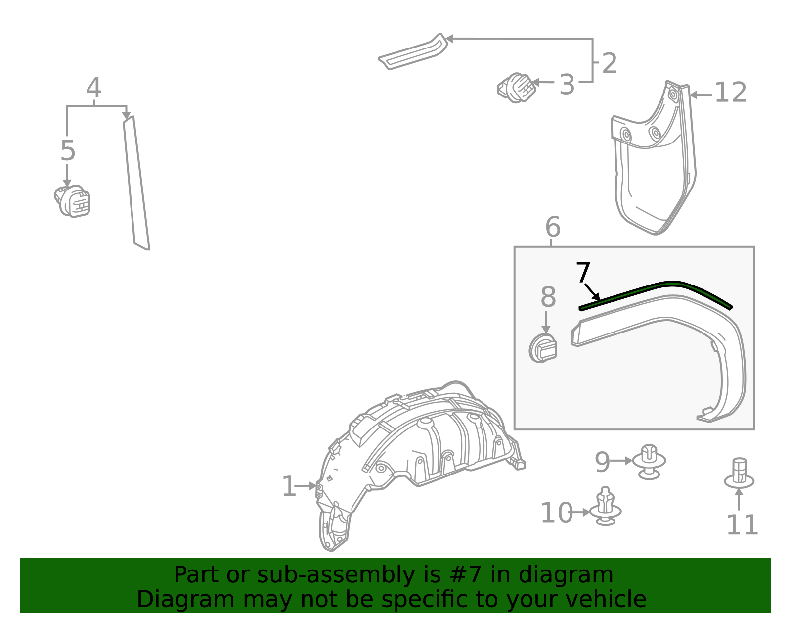 2024-2025 Toyota Land Cruiser Wheel Opening Molding Pad 75696-60030 ...