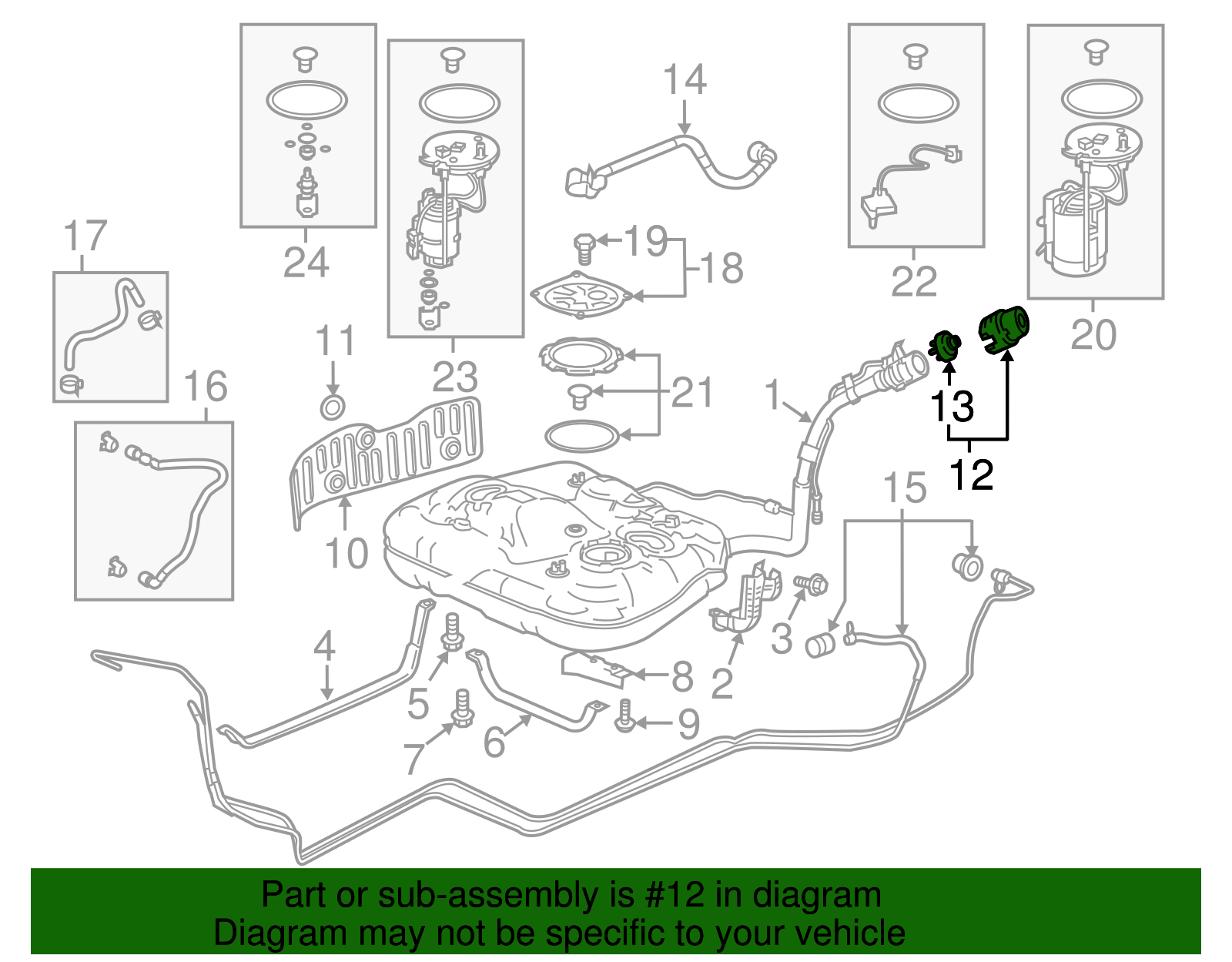 OEM 2016-2025 Honda Fuel Filler Neck Adapter 17060-TBA-L02 | Honda ...