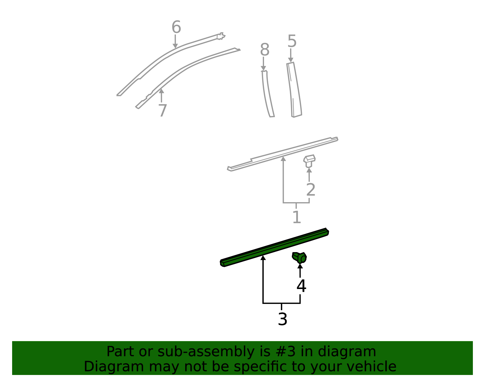 2011-2012 Toyota Avalon Body Side Molding 75072-07020-B0 | Bam ...