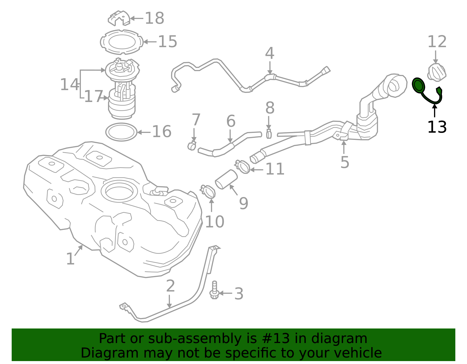 2018-2025 Nissan Fuel Cap Clip 17571-5RB1A | Team Nissan Inc.