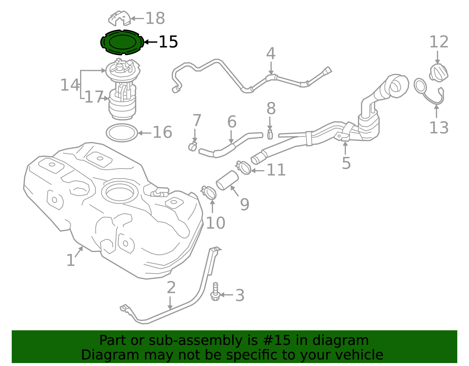17343-5RL0B - High-Quality Fuel Tank Lock Ring for 2018-2021 Nissan ...