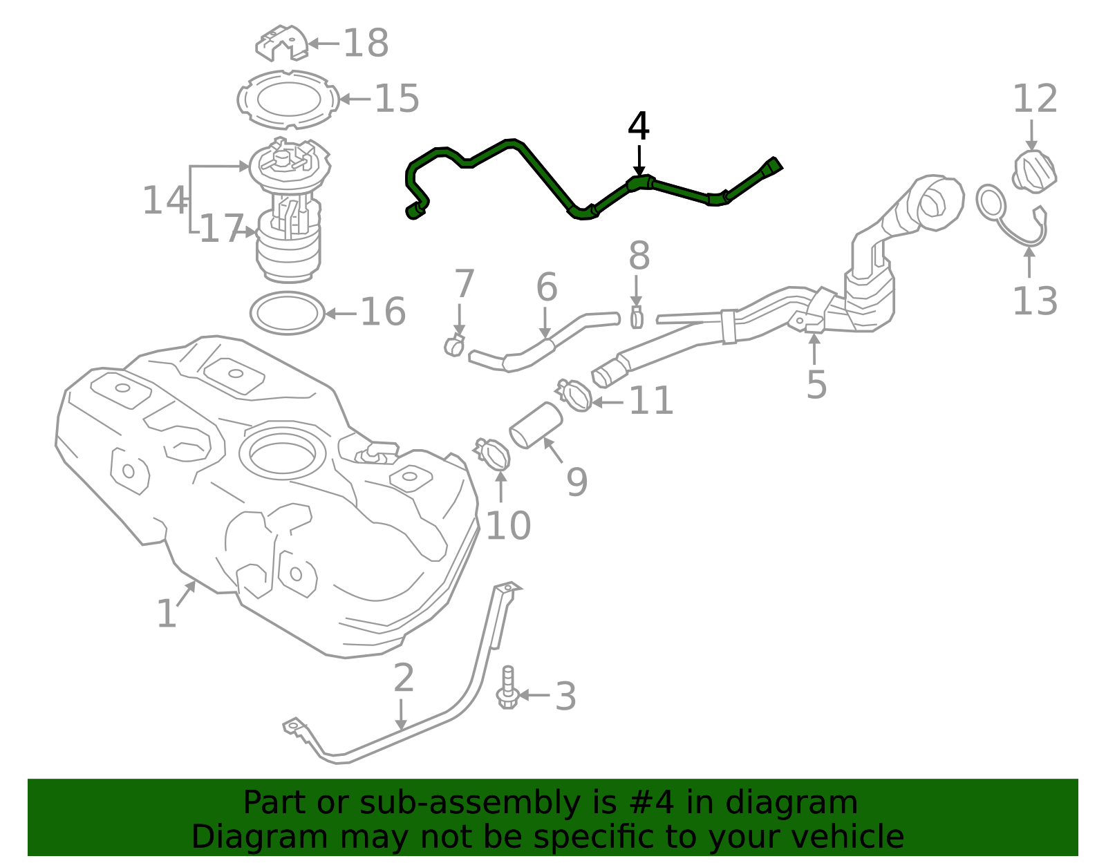 2018 Nissan Kicks Vent Hose 17226-5RA0A | TascaParts.com
