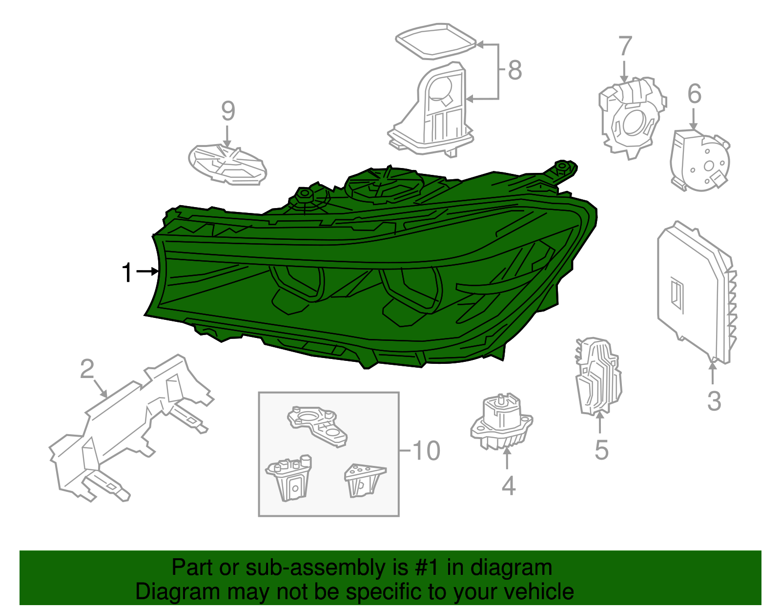 63117408706 - 2016-2019 BMW Composite Headlamp (63-11-7-408-706) | BMW ...
