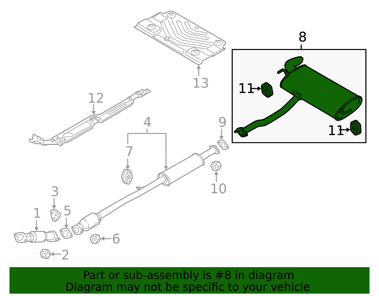 28700-2S850 - Rear Muffler - 2014 2015 Hyundai Tucson | Joseph Airport ...