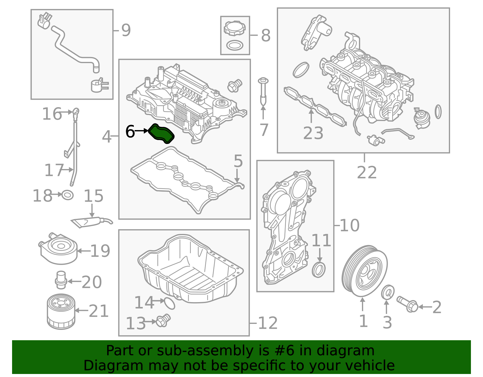 2015-2020 Hyundai Valve Cover Seal 22442-2GGB0 | MotorMotor