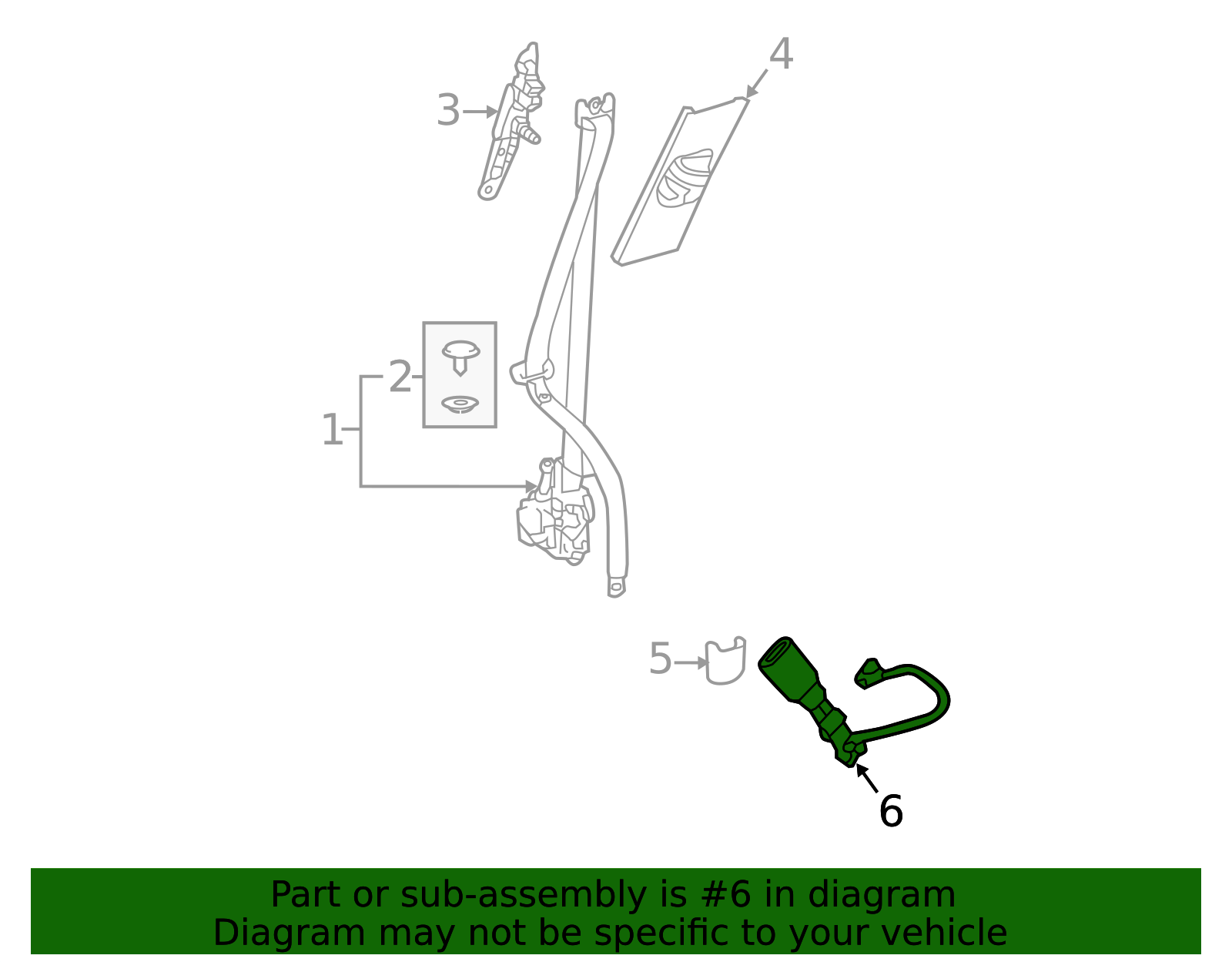 2023-2025 Toyota 2023-2024 Toyota - Buckle 73230-12C90-C0 | Sparks Parts
