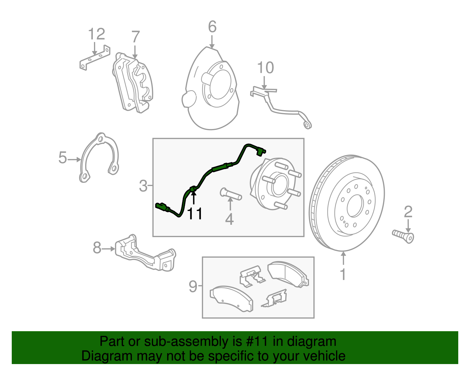 2013-2020 GM Front Wheel Speed Sensor 23498355 | OEM GM Parts