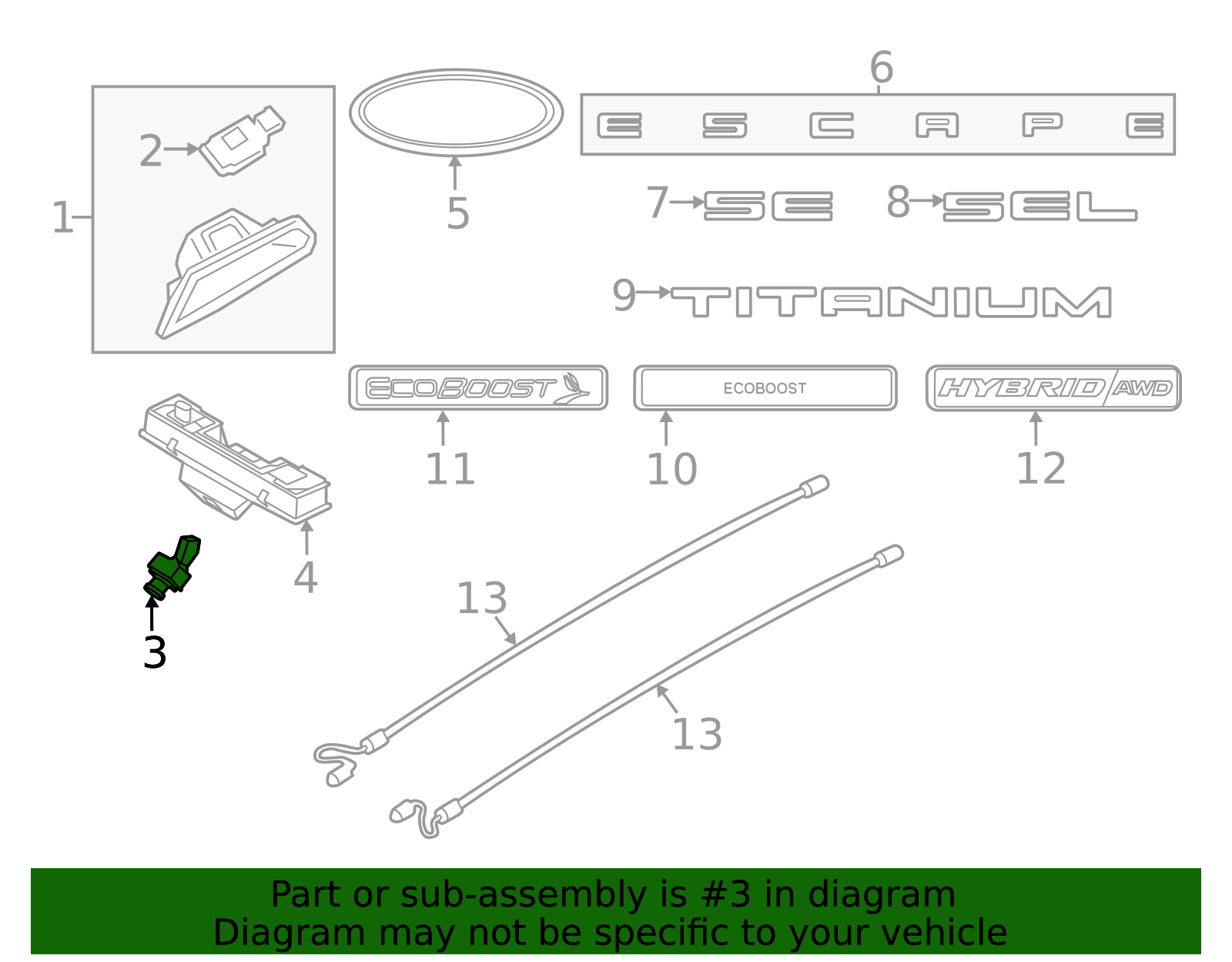 2023-2025 Ford | Camera | PJ6Z-19G490-G | Walls' Ford Parts