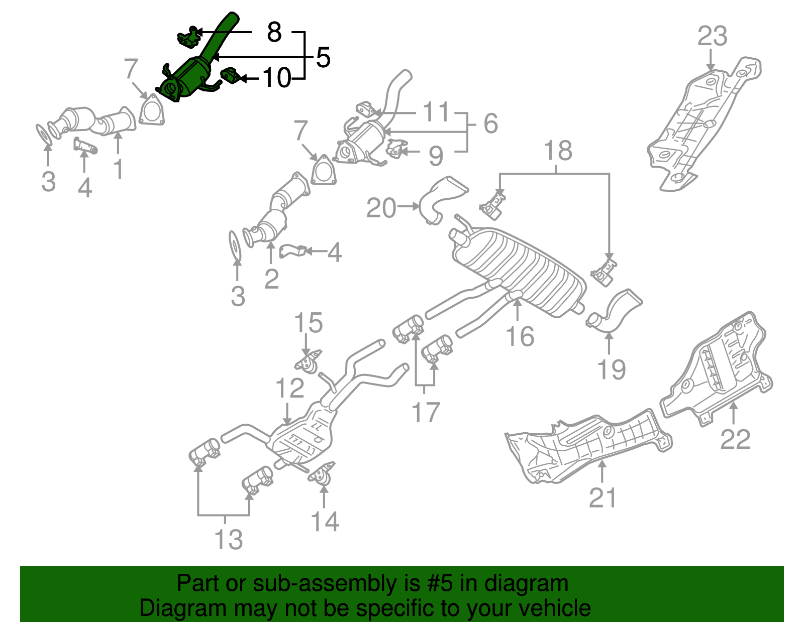 7L8-254-450-FX - Catalytic Converter 2007-2010 Audi Q7 | Audi OEM Parts