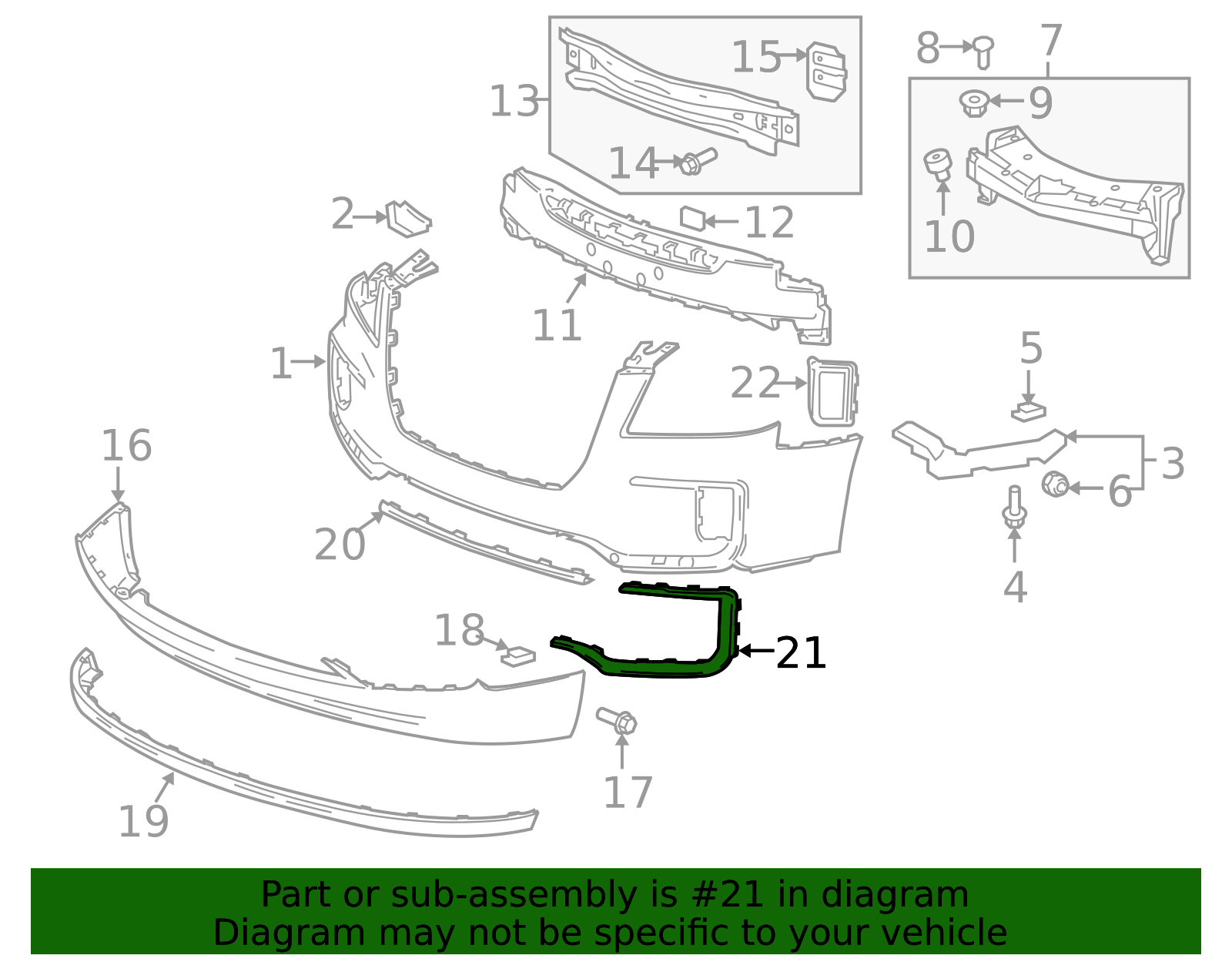 2016-2017 GMC Terrain Front Bumper Fascia Center Molding 23486778 ...