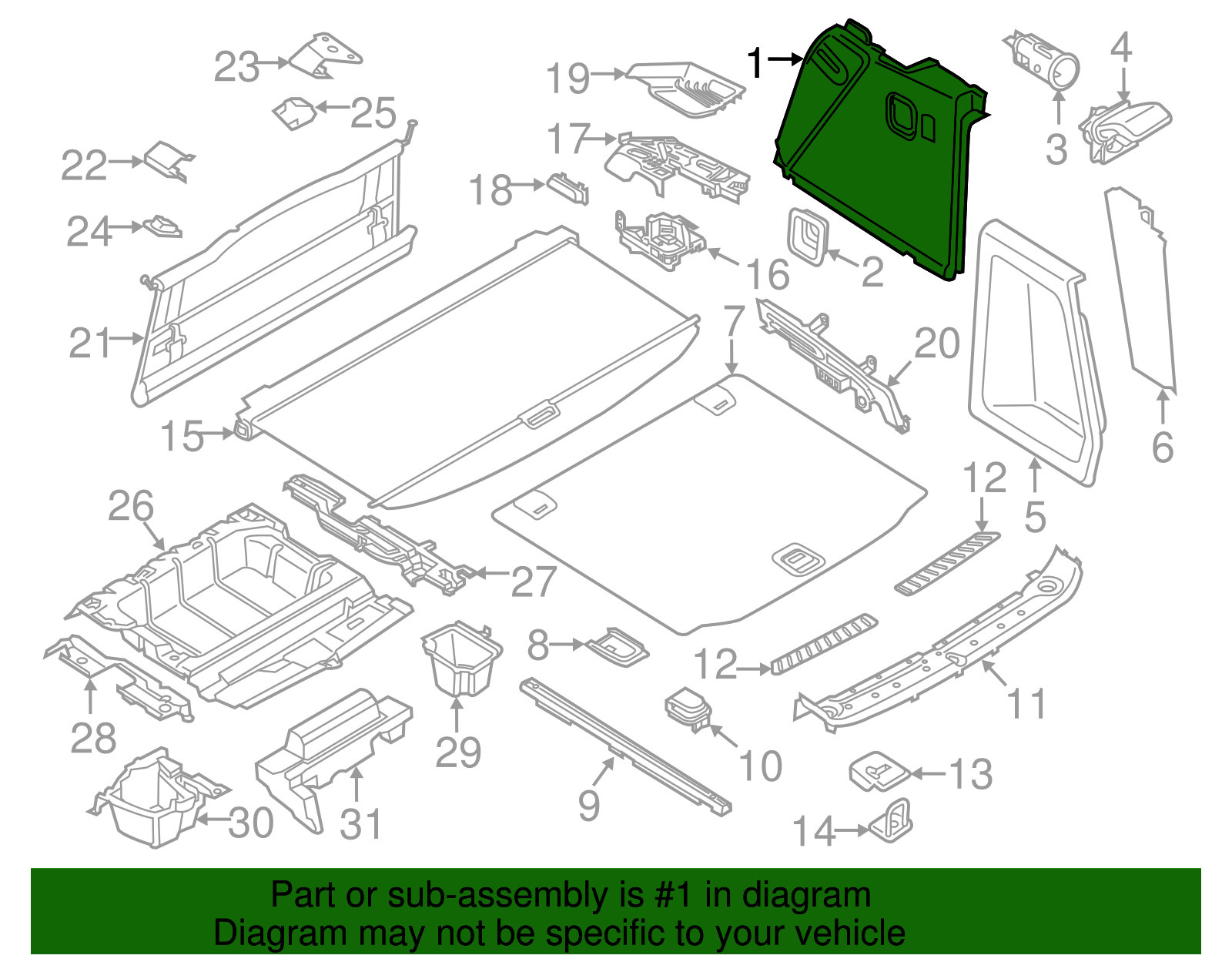 2018-2024 BMW X3 Wheelhouse Trim 51-48-7-452-459 | BMW Parts Online Hub