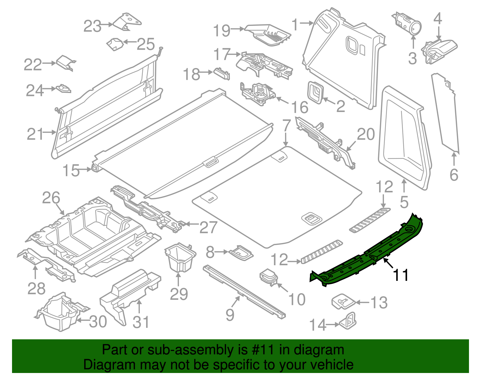 Genuine BMW 51-47-7-446-054 | Sill Plate | FREE Shipping on Most Orders ...