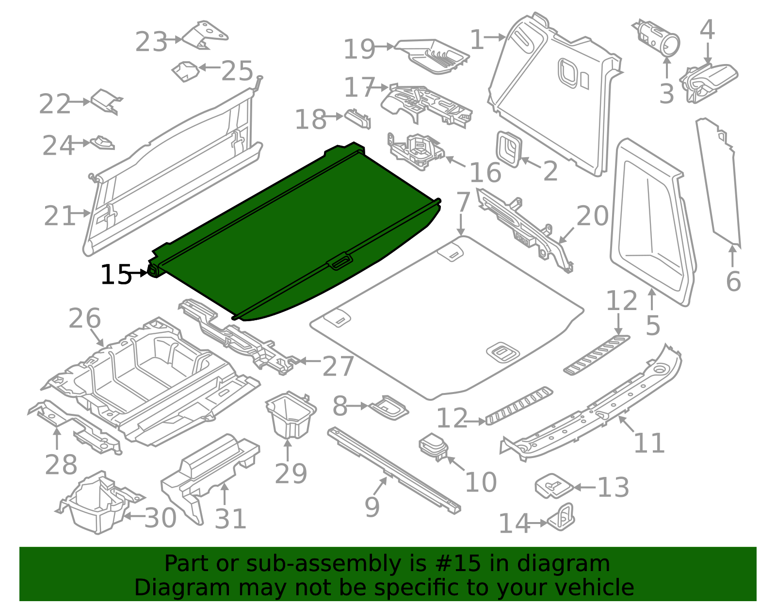 2018-2024 BMW X3 2018-2024 BMW X3 - Tonneau Cover 51-47-7-471-986 | BMW ...