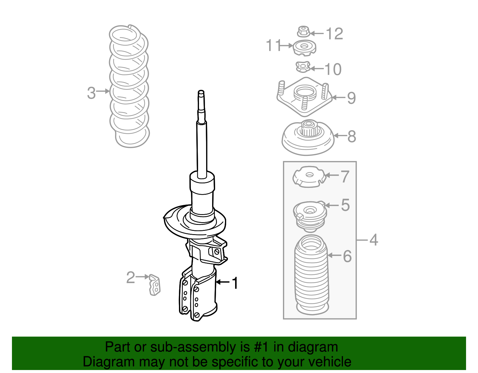 2010-2014 Volvo XC90 Suspension Strut 31277877 | OEM Parts Online