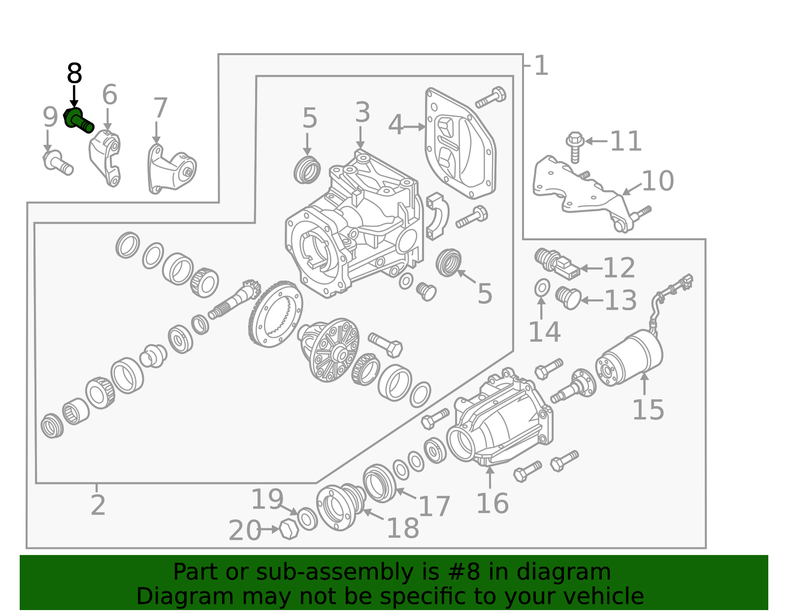 9YA0-2A-203 - Front Mount Upper Bolt - 2007-2015 Mazda CX-9 | Mazda OEM ...