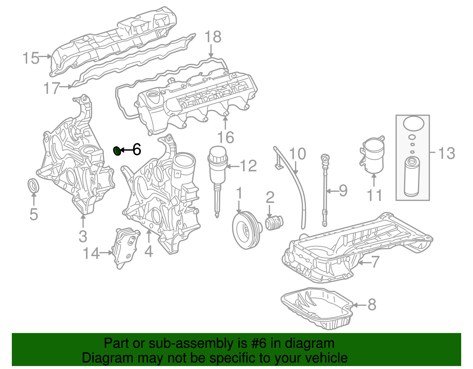 112-997-08-45 - Engine Timing Cover Gasket 2000-2015 Mercedes-Benz ...