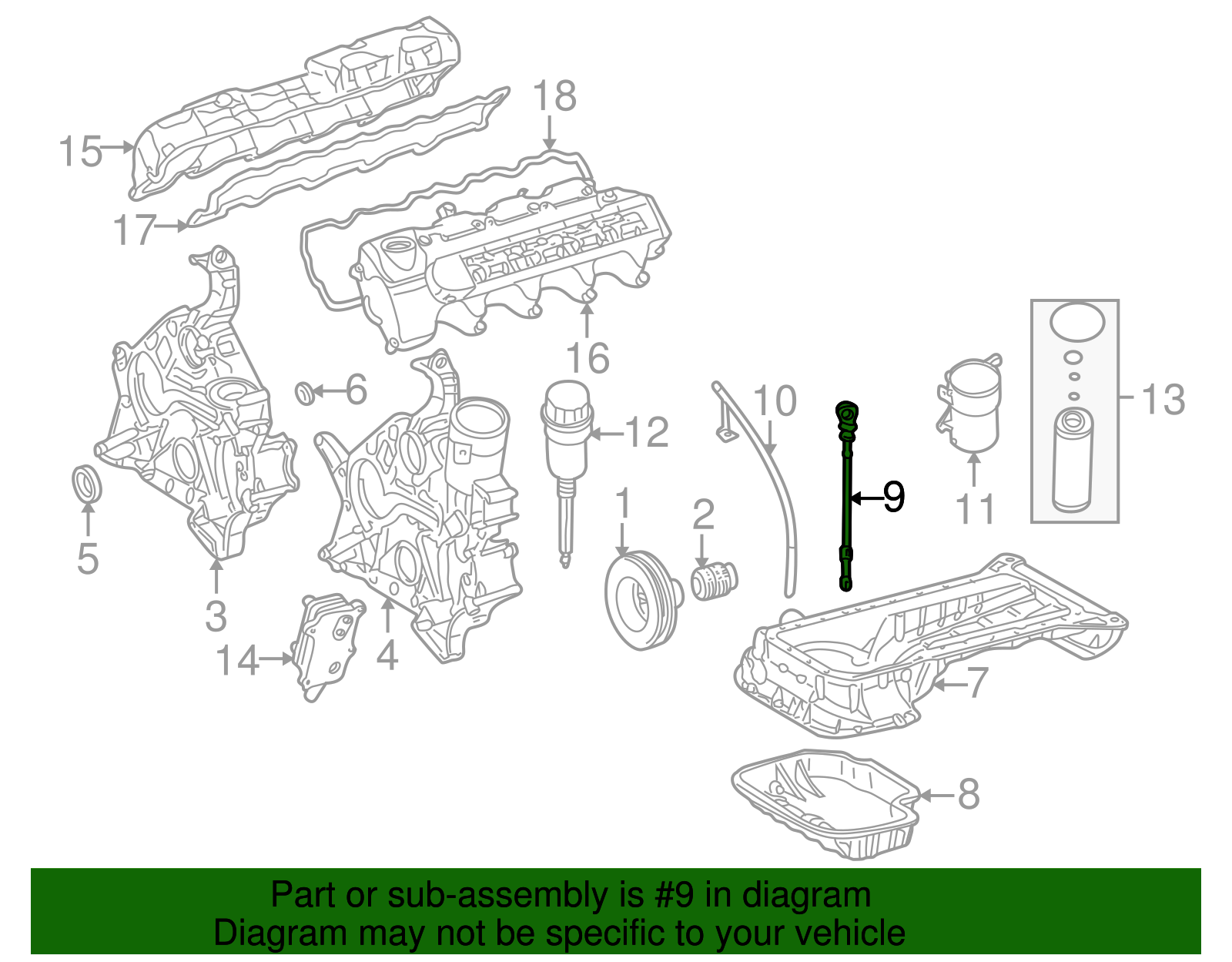 113-010-00-72 - Oil Dipstick 1998-2006 Mercedes-Benz | Mercedes-Benz ...